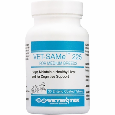 VetBiotek Vet-SAMe 225mg (30 count) | On Sale | EntirelyPets Rx
