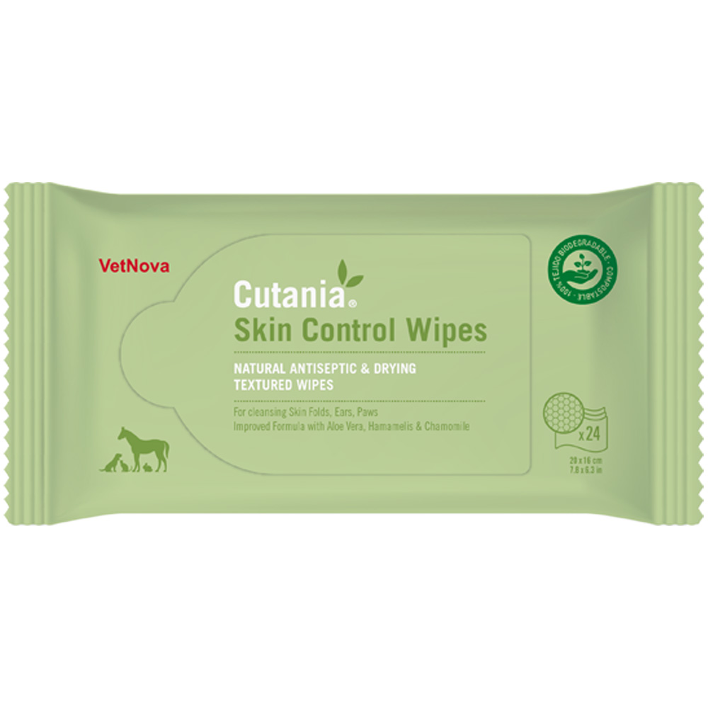 VetNova Cutania Skin Control Wipes Large, 24 count | On Sale ...