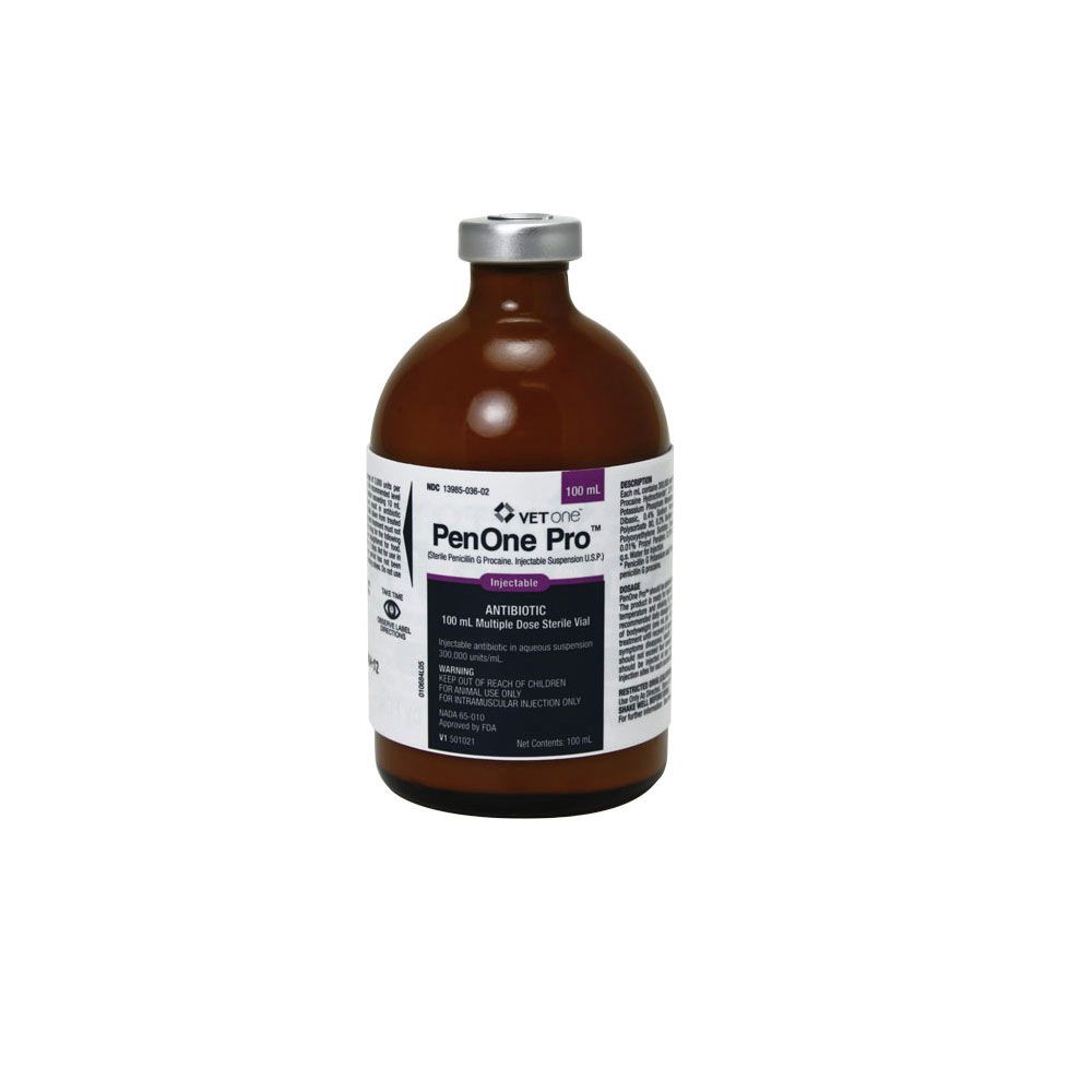 VetOne PenOne Pro (Penicillin G Procaine) Sterile Injectable, 100mL ...