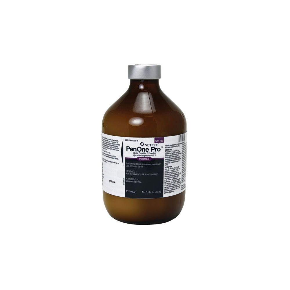 VetOne PenOne Pro (Penicillin G Procaine) Sterile Injectable, 500mL ...