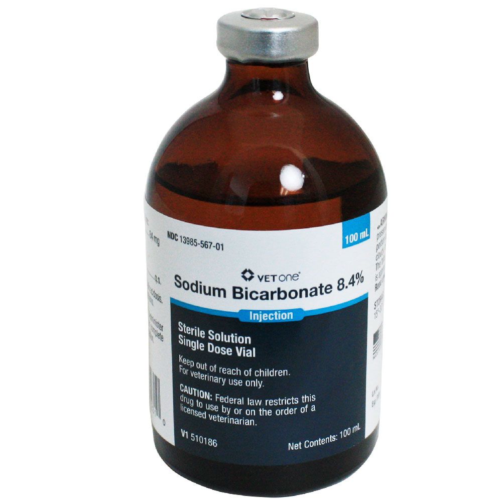 VetOne Sodium Bicarbonate 8.4% Injection, Single Dose Vial, 100mL | On ...