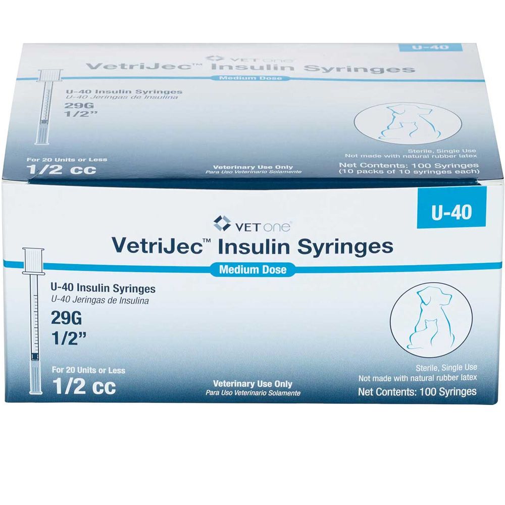 Vetone Syringes 0.5cc [U-40] 29gx0.5" (each) | On Sale | EntirelyPets Rx