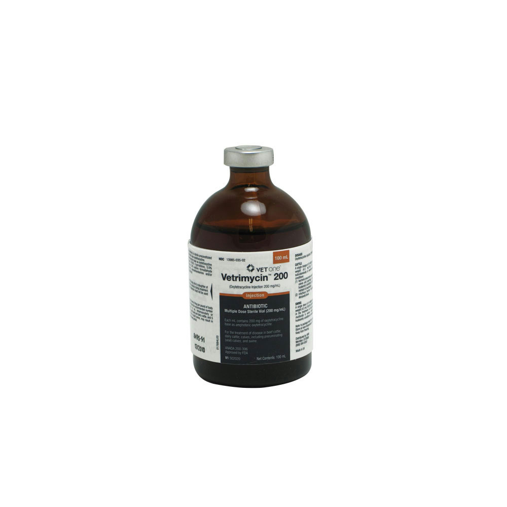 VetOne Vetrimycin 200 (Oxytetracycline Hydrochloride) Injection ...