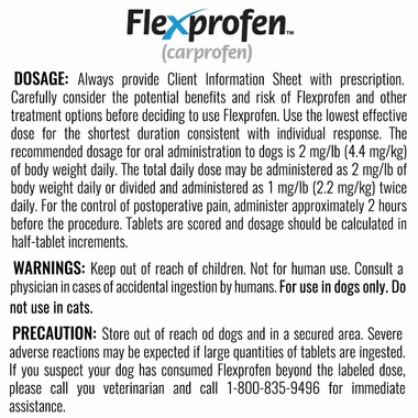 Vetoquinol Flexprofen Chewable Tablets - 100 mg (180 count) | On Sale ...