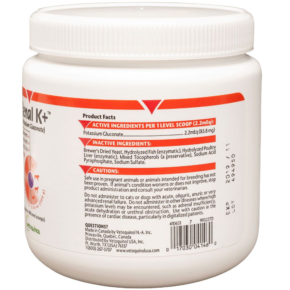 Vetoquinol Renal K+ (100 gm) | On Sale | EntirelyPets Rx