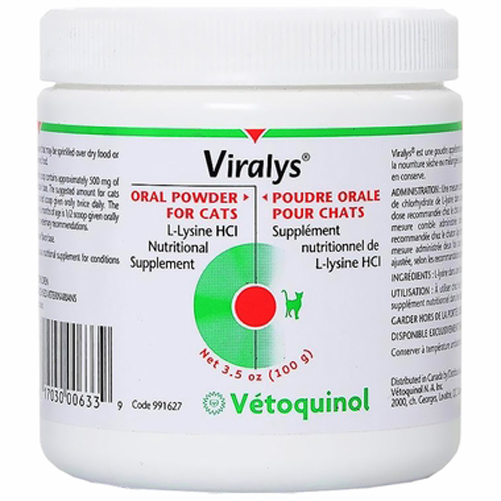 Vetoquinol Viralys (L-Lysine for Cats) Powder (100 grams) | On Sale ...