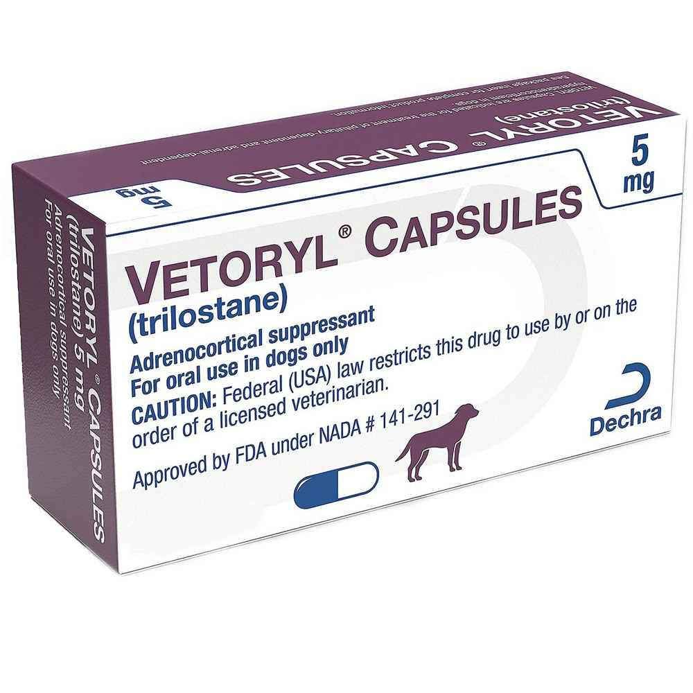 Vetoryl for Dogs - Trilostane - 5 mg (60 Capsules) - [Adrenocortical ...