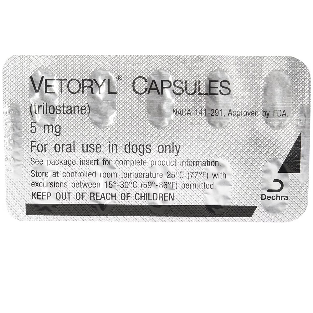 Vetoryl for Dogs - Trilostane - 5 mg (60 Capsules) - [Adrenocortical ...