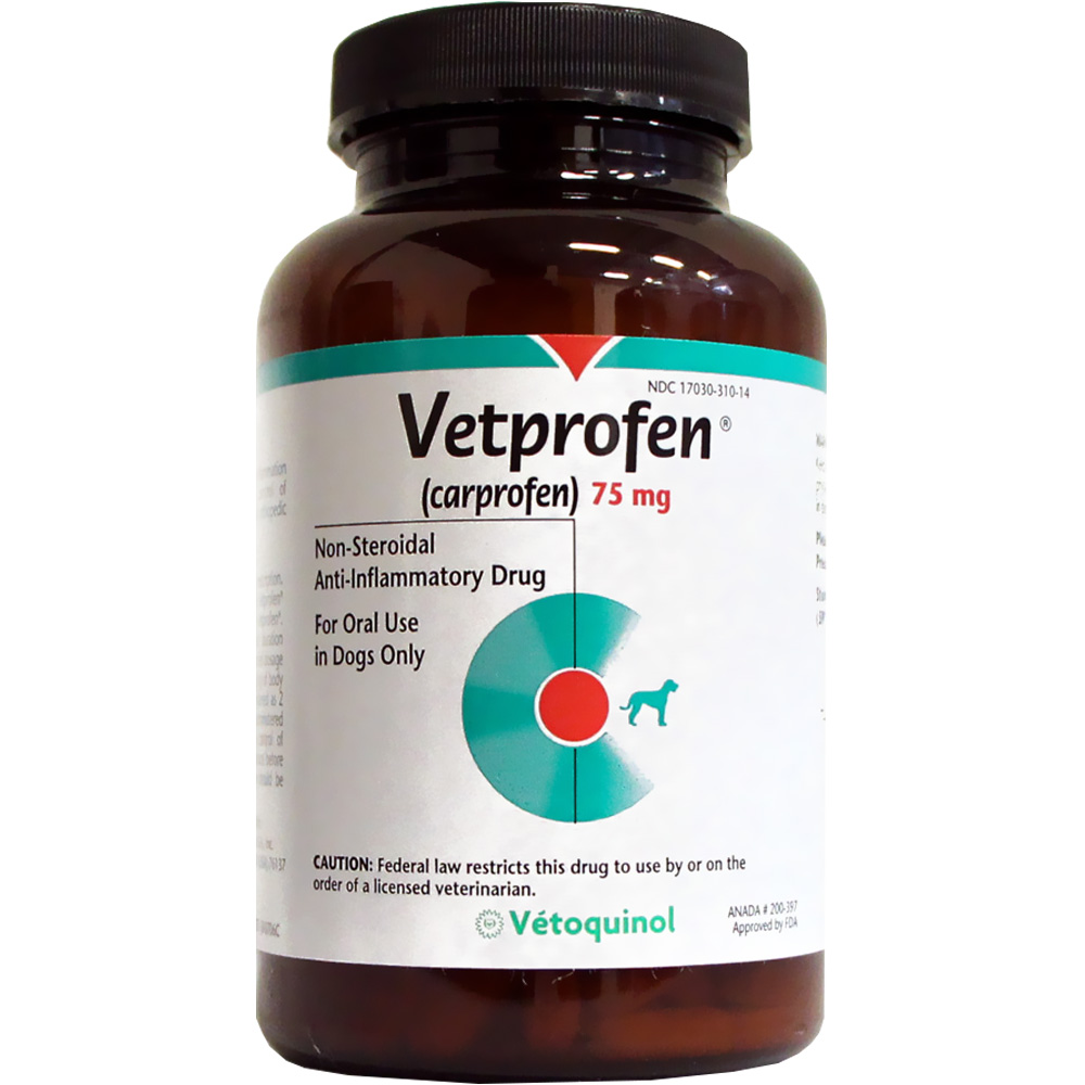 Vetprofen for Dogs - (Carprofen) 75mg (60 Caps) - [Pain & Inflammation ...