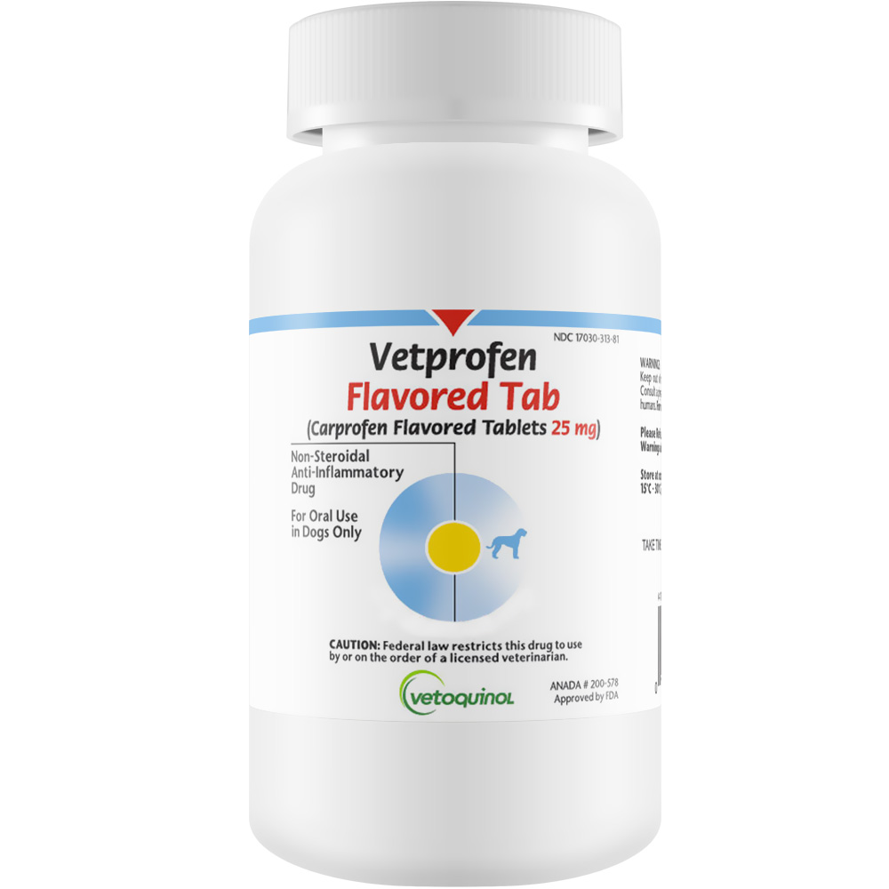 Vetprofen for Dogs - Flavored Tabs 25 mg (per tab) - [Pain ...