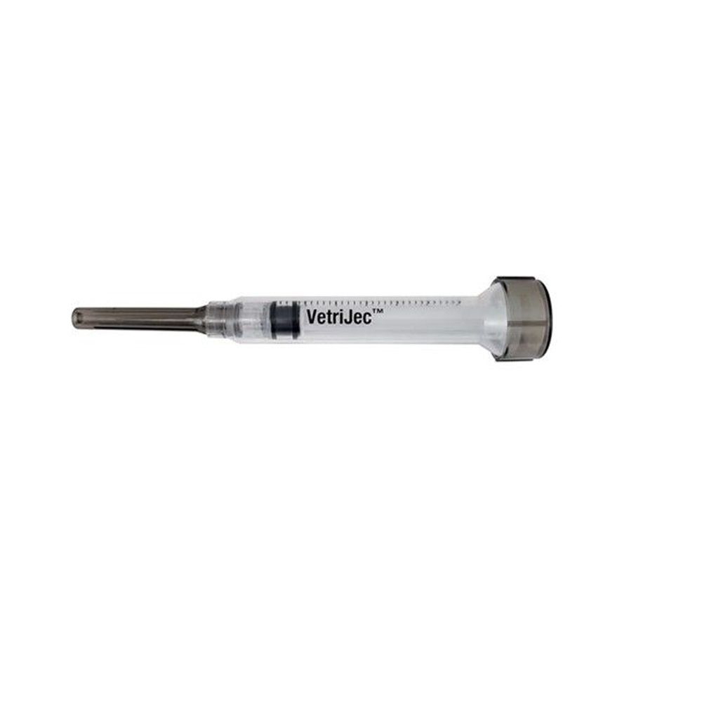 VetriJec Hard Pack 3cc Luer Lock Syringe with Tri-Beveled Needle, Gray ...