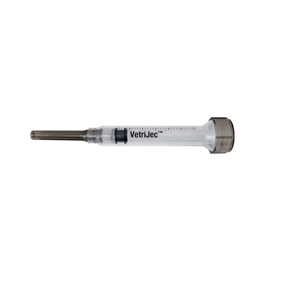 VetriJec Hard Pack 3cc Luer Lock Syringe with Tri-Beveled Needle, Gray ...