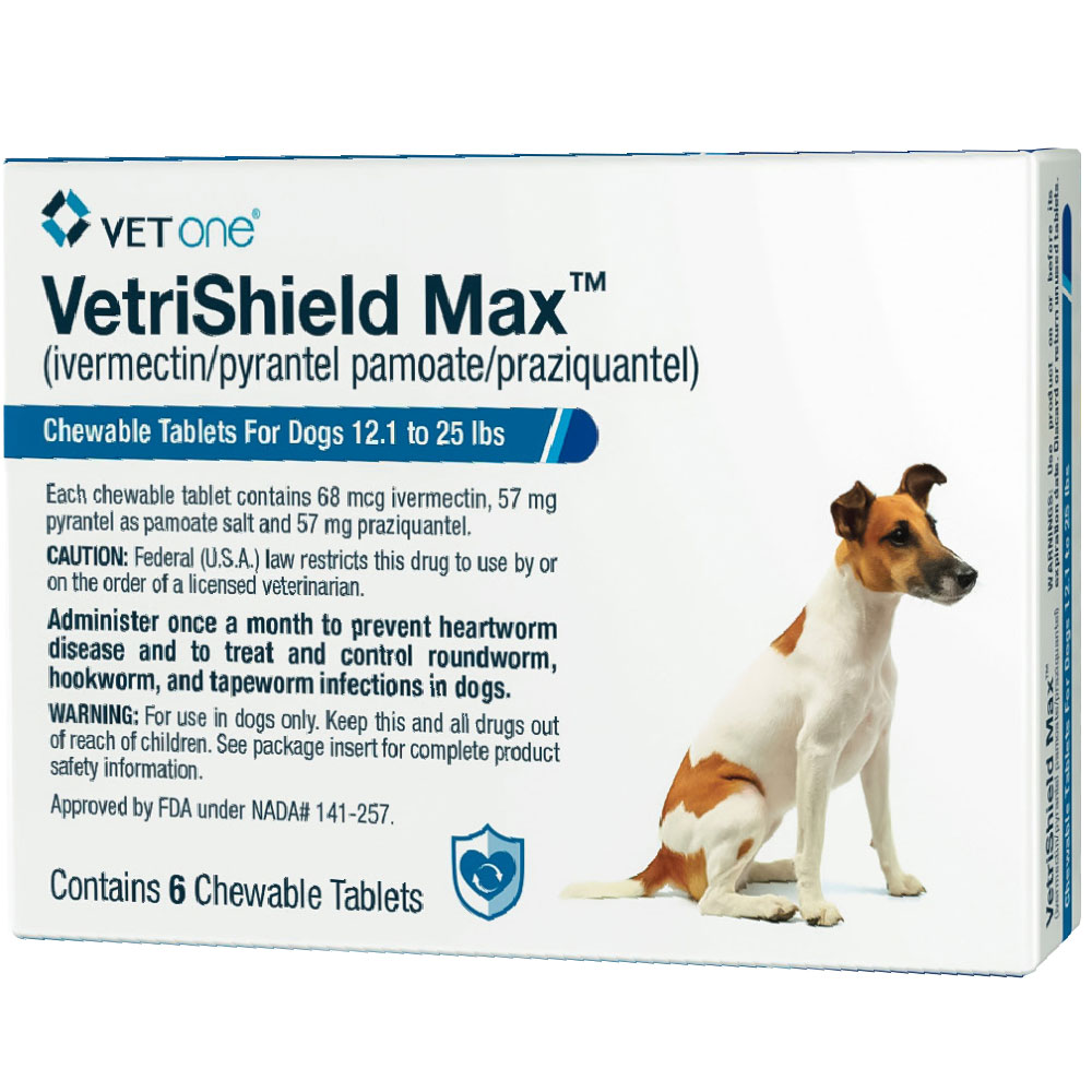 VetriShield Max Chewable Tablets - 1 Count (12.1-25 lbs) | On Sale ...