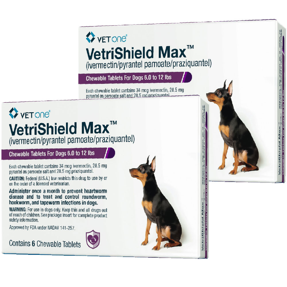 VetriShield Max Chewable Tablets - 12 Count (6-12 lbs) | On Sale ...