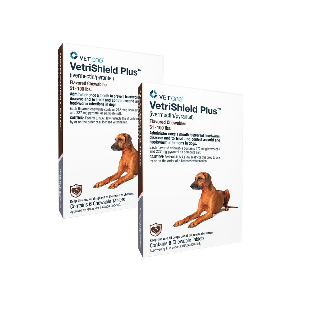 VetriShield Plus Flavored Chewables - 12 Count (51-100 lbs) | On Sale ...