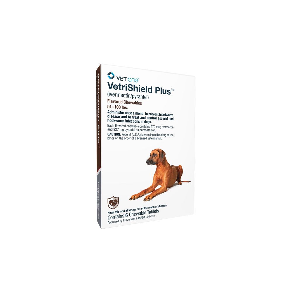 VetriShield Plus Flavored Chewables - 6 Count (51-100 lbs) | On Sale ...