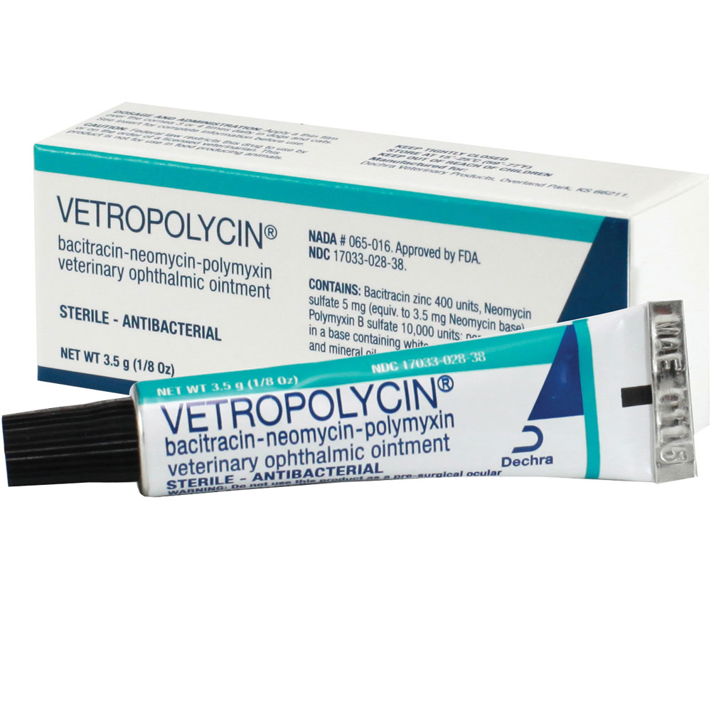 Vetropolycin Ophthalmic Ointment 3.5gm | On Sale | EntirelyPets Rx