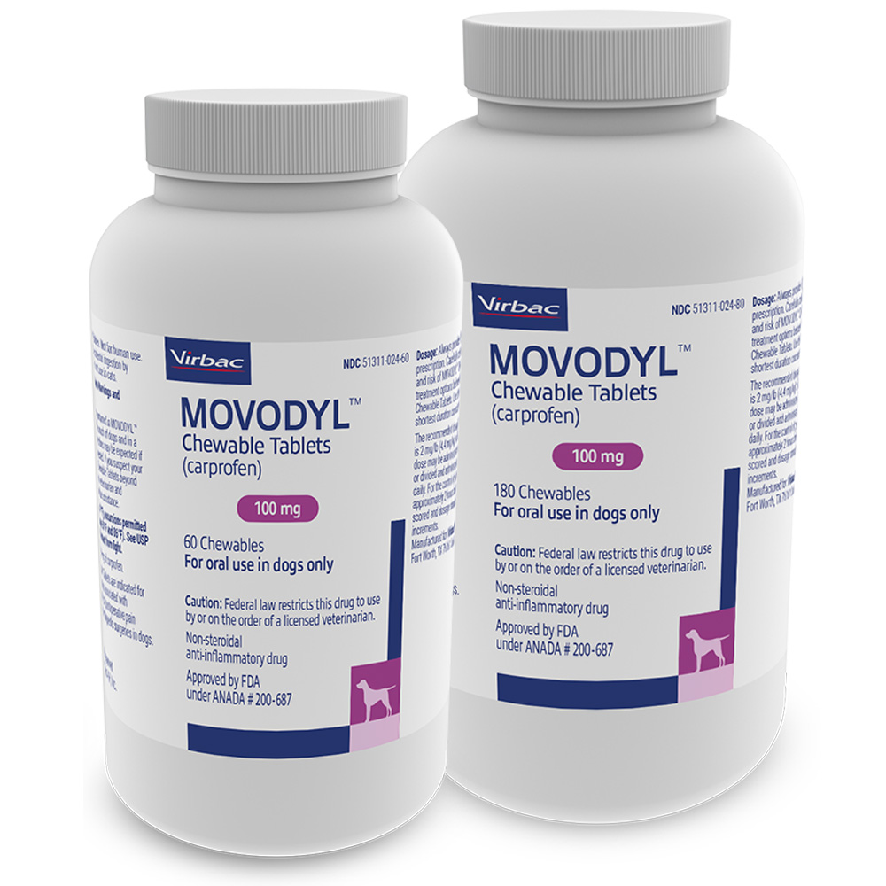 Virbac Movodyl Chewable Tablets, 100-mg, 60 Chewable Tablets | On Sale ...