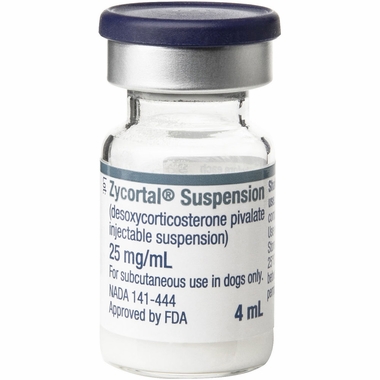 Zycortal Suspension for Dogs - desoxycorticosterone - 25 mg/ml (4ml ...