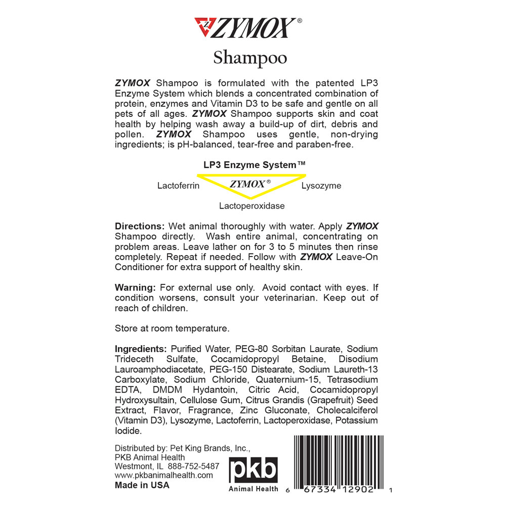 Zymox Medicated Shampoo (12 oz) | On Sale | EntirelyPets Rx