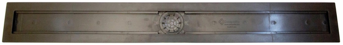 Compotite 48 inch Linear Drain Body Black ABS Linear Shower Drain