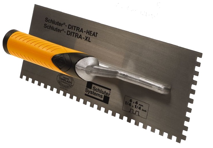 Schluter DITRA-HEAT/-XL TROWEL 1/4" X 1/4" SQUARE NOTCH