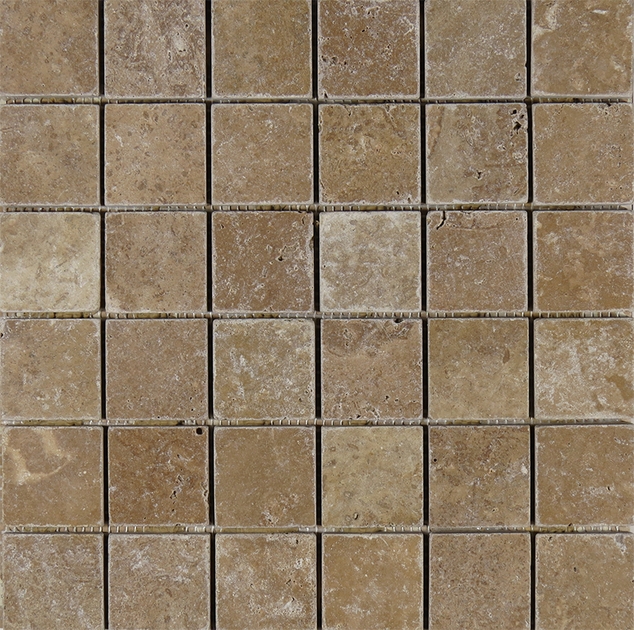 Travertine Noce Tumbled 2x2