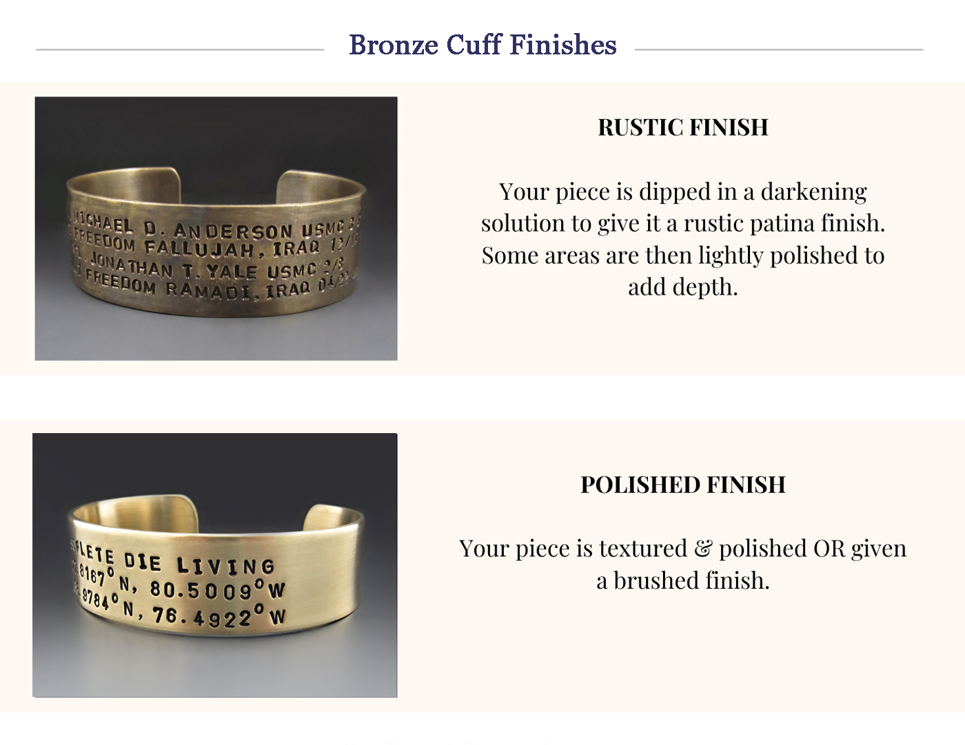 Bronze End of Watch KIA Bracelet