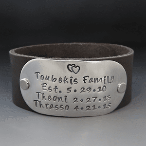 Women's Personalized Leather Cuffs