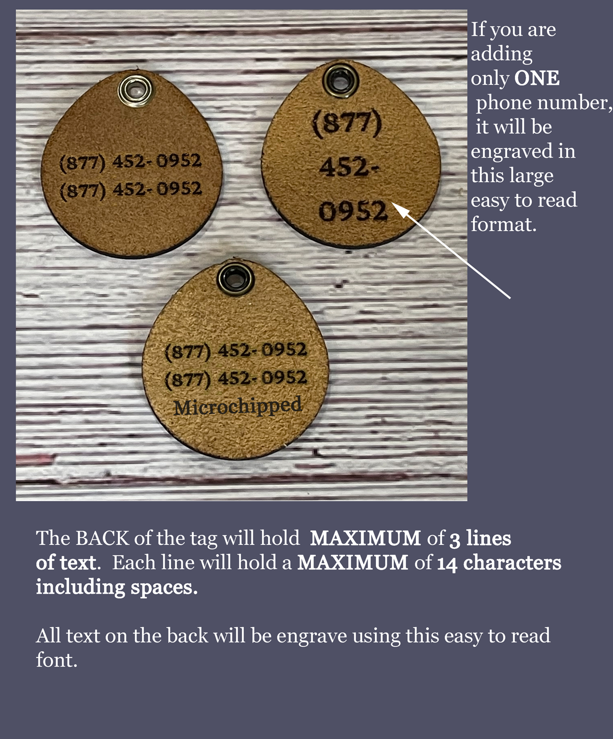 Custom Star Leather Dog Tag