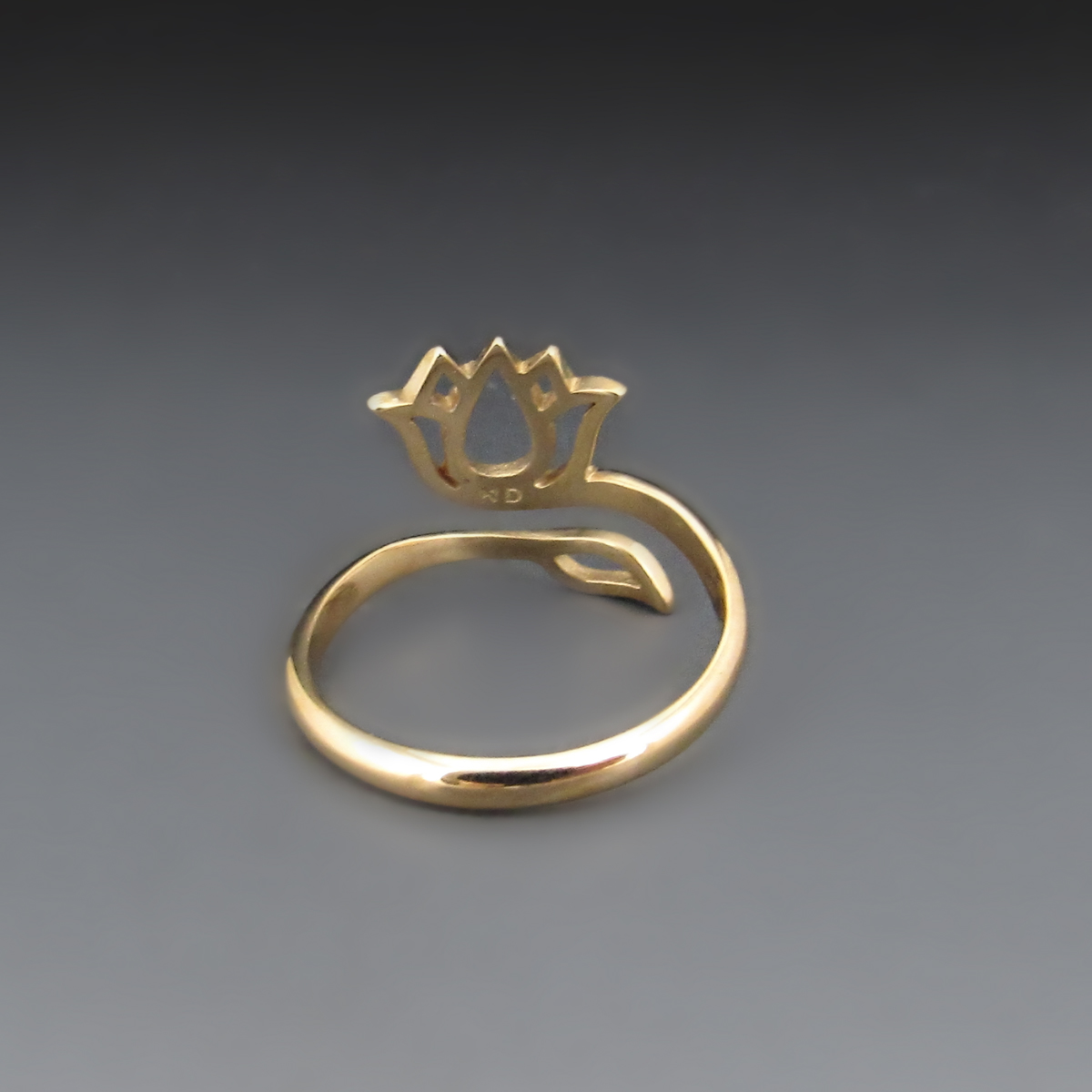 Gold Lotus Flower Ring