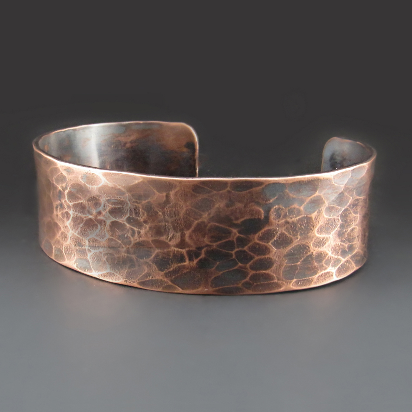 3/4" Wide Hammered Copper Cuff