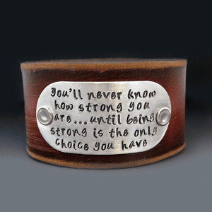 Women's Personalized Leather Cuffs