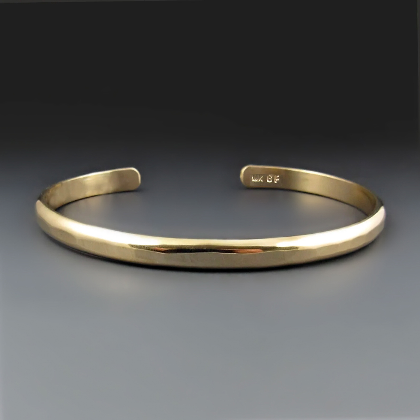 Heavy Gauge 14k GF Hammered Cuff