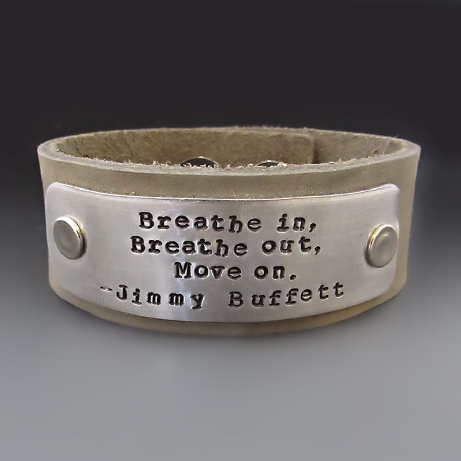 Men's Custom Hand Stamped Leather Cuff