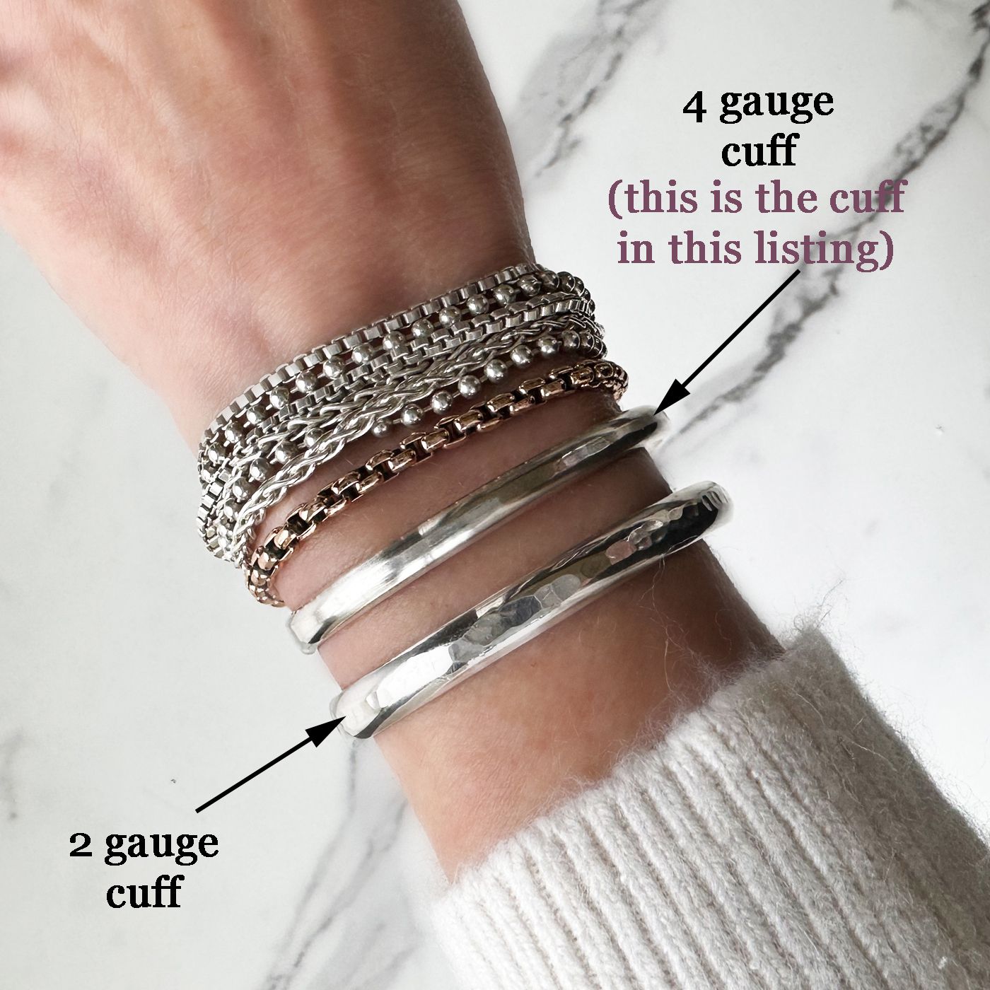 Custom Heavy Guage Sterling Silver Cuff