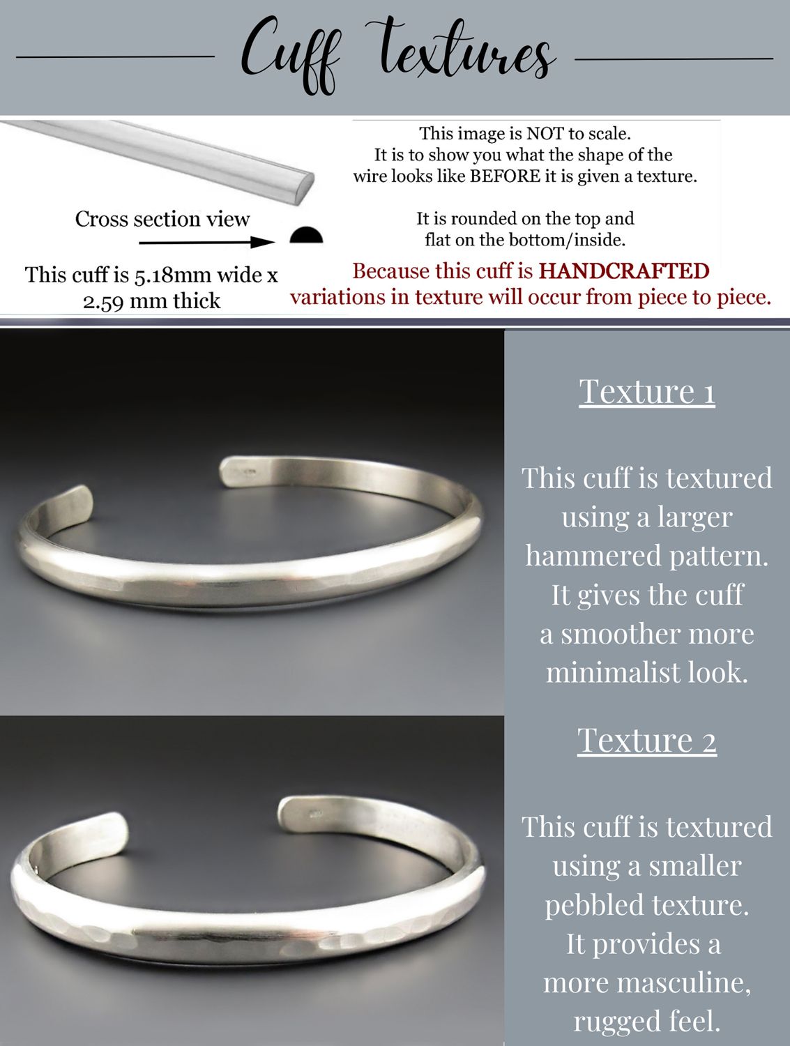 Custom Heavy Guage Sterling Silver Cuff