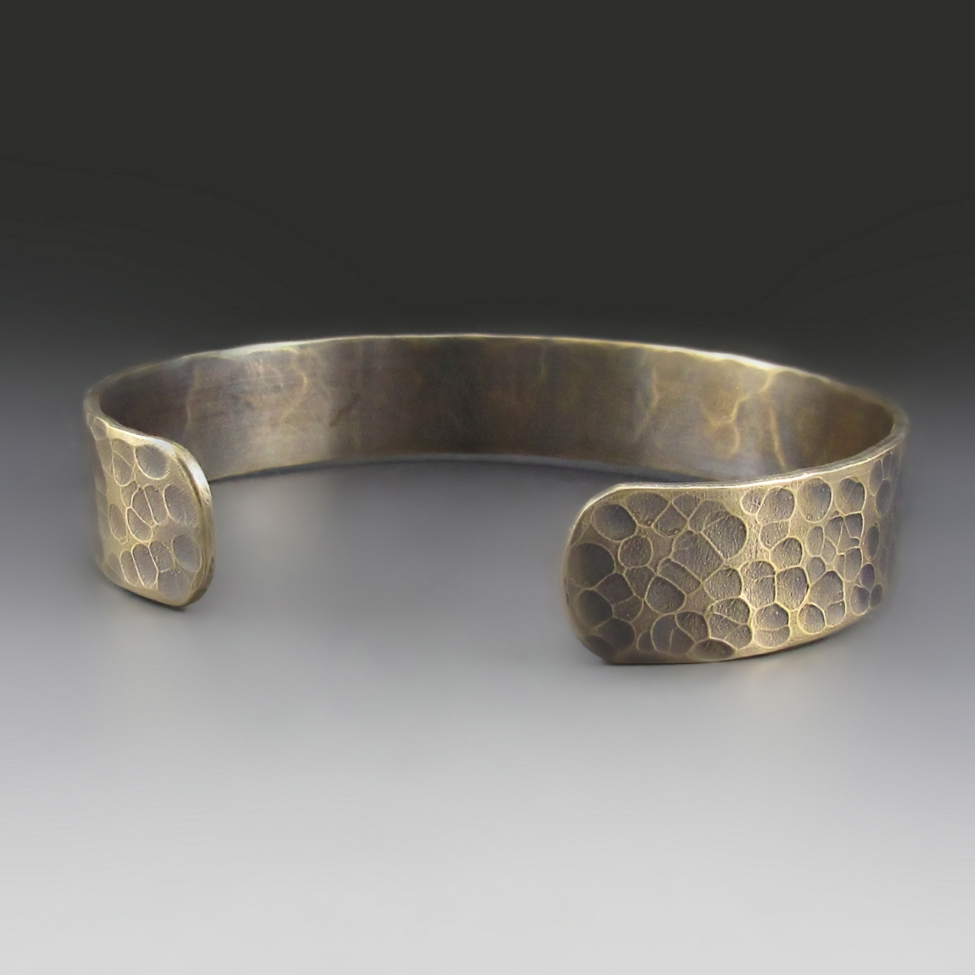 Rustic Hammered Brass Cuff
