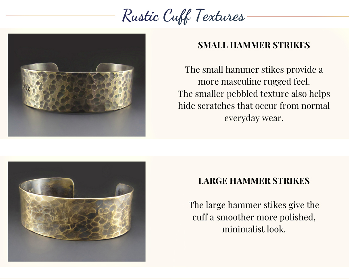 Rustic Hammered Brass Cuff
