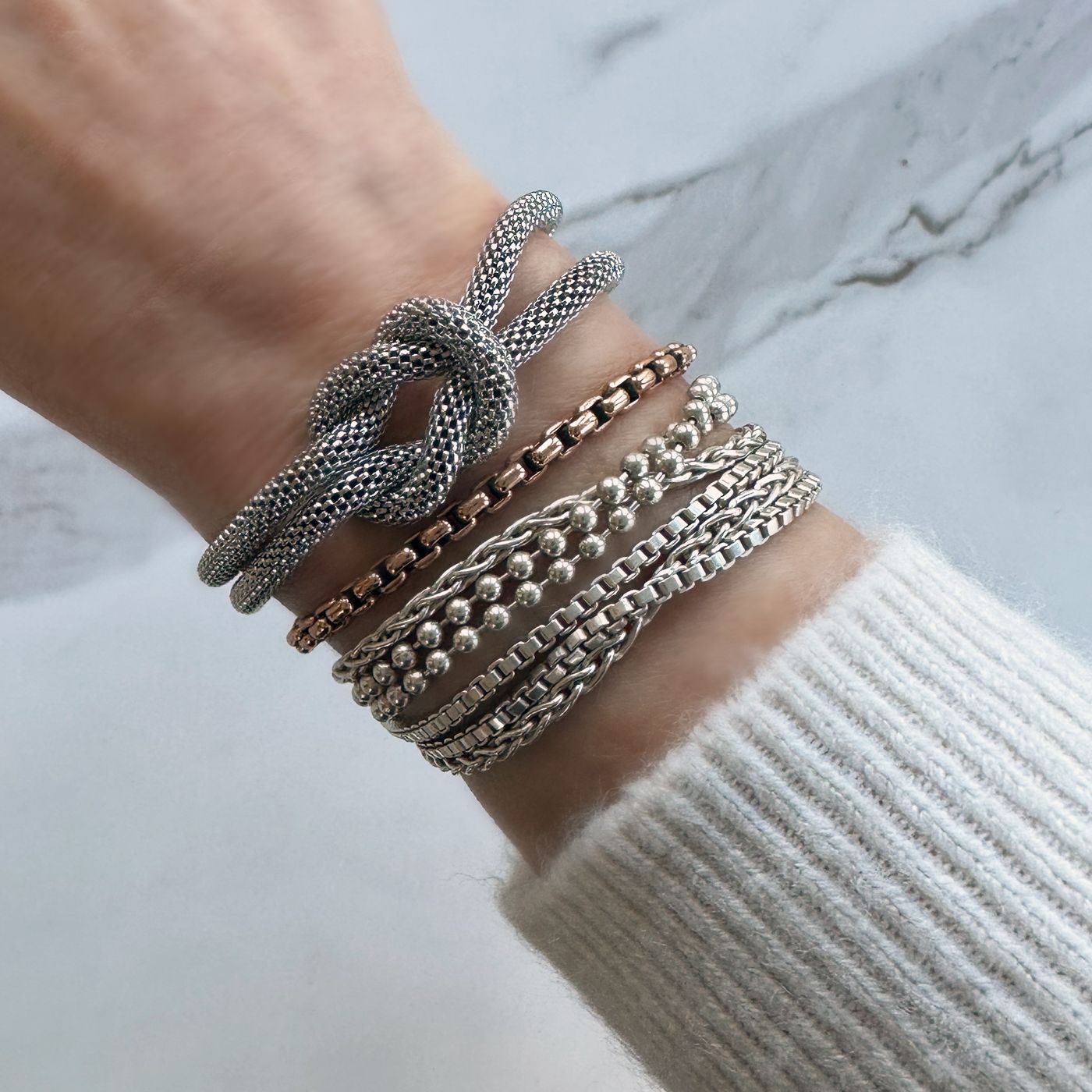 Silver Love Knot Bracelet