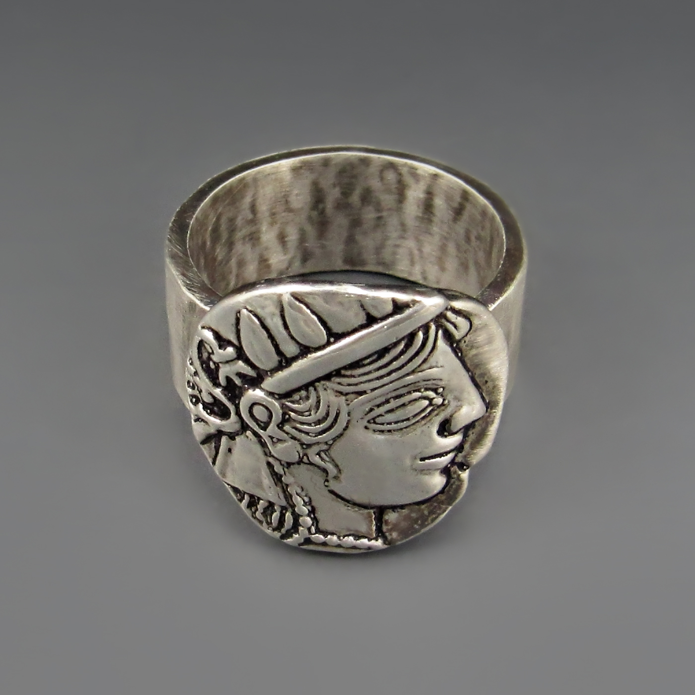 Sterling Silver Goddess Aphrodite Coin Ring