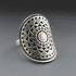 Large Sterling Silver Mandala Ring