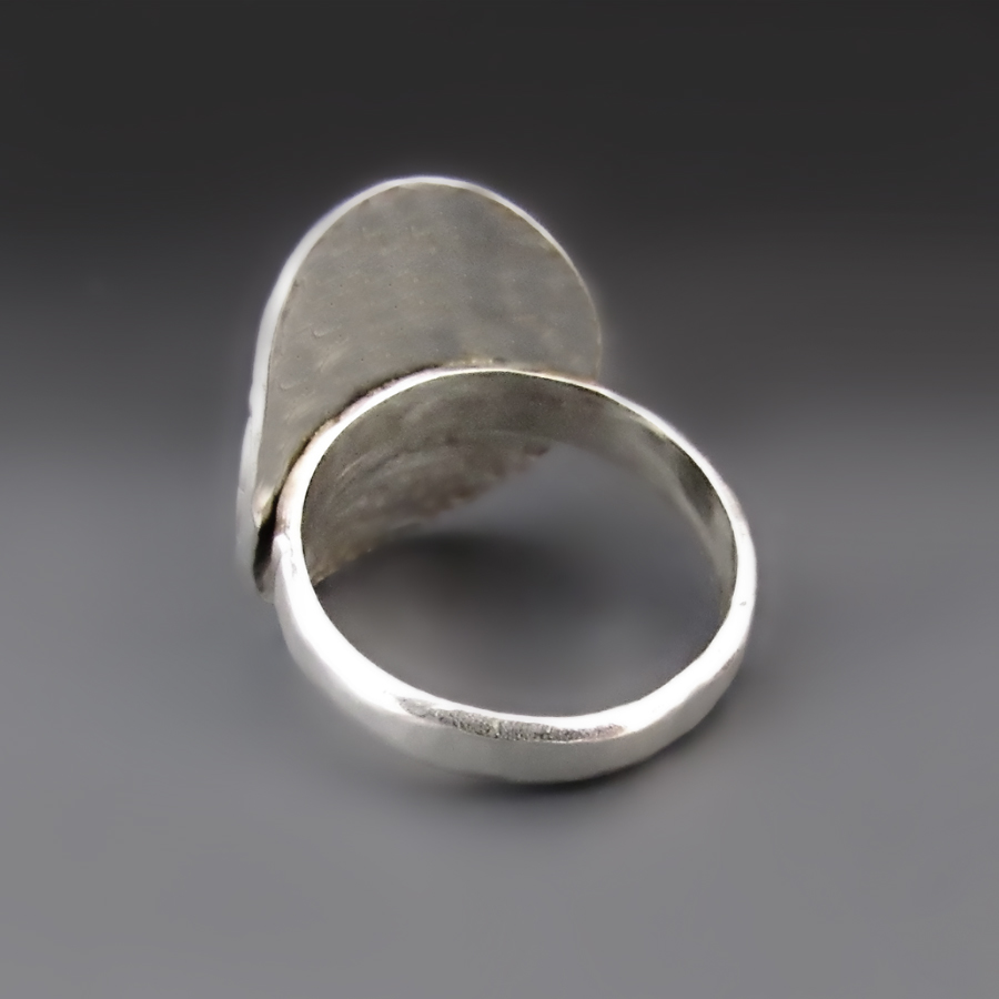 Sterling Silver Ocean Wave Statement Ring