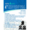 AlphaCool 4" Rechargeable Personal Fan - My Cooling Store