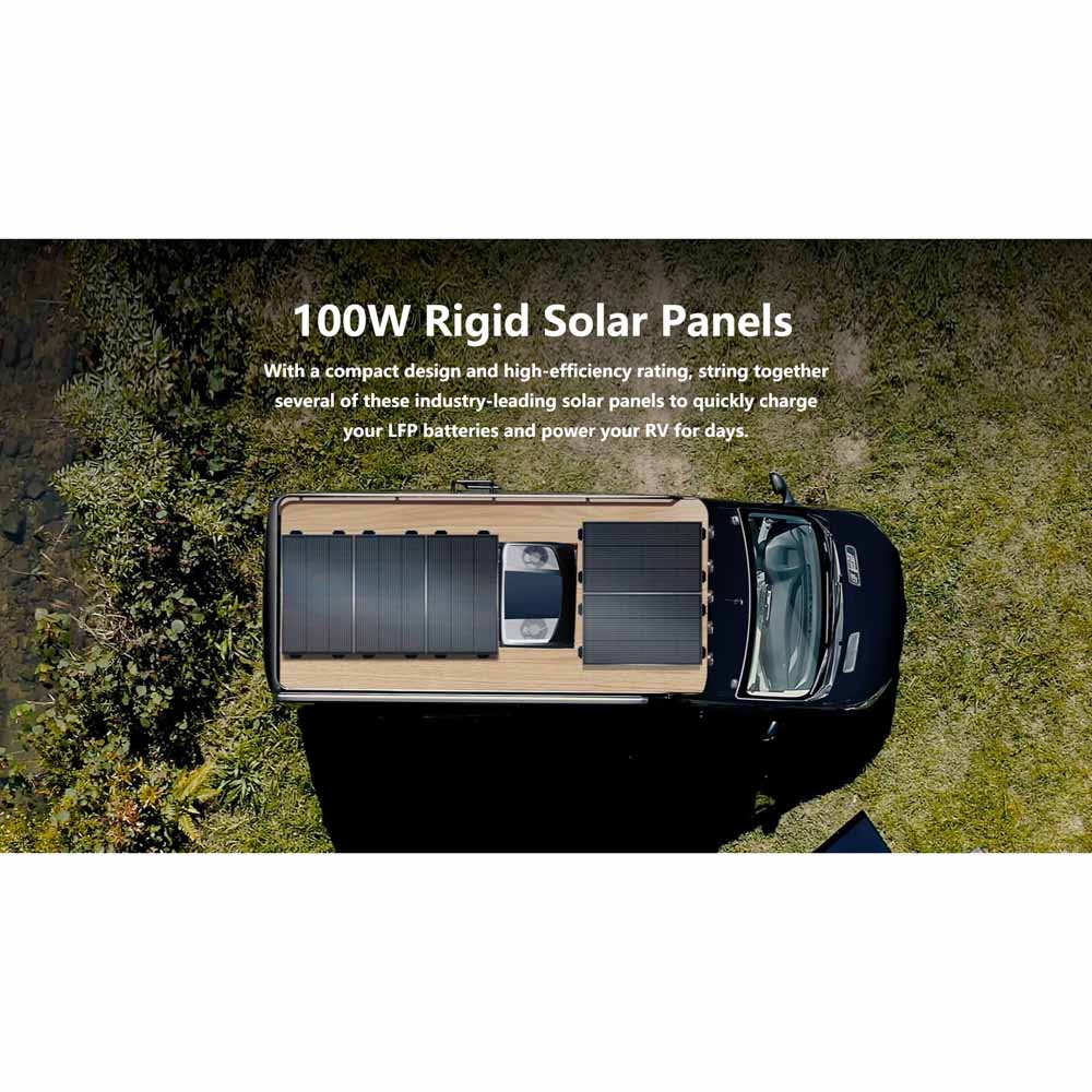 EcoFlow 100W Rigid Solar Panel - My Cooling Store
