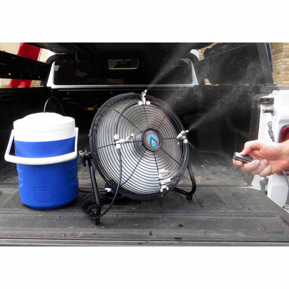 ExtremeMIST 4-n-1 Advanced Portable Misting Fan Pro with Solar Panel ...