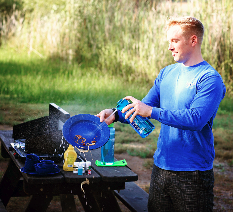 Lunatec 1000mL Water Bottle & Personal Mister - Blue - My Cooling Store