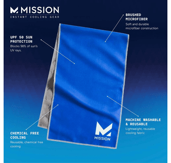 Mission Original Cooling Towel - Black - My Cooling Store