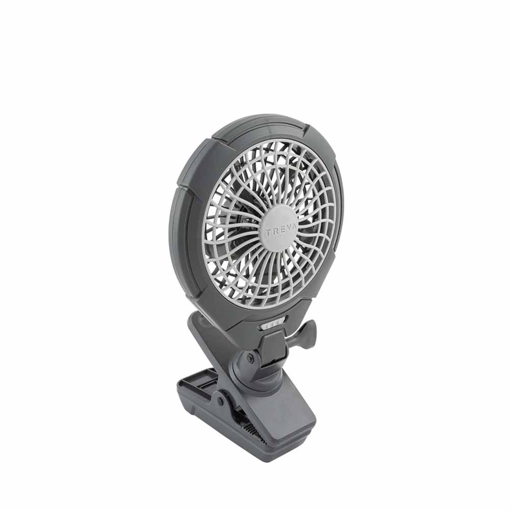 O2 Cool Treva 5 Inch Battery Operated Camping Clip Fan - Gray with ...