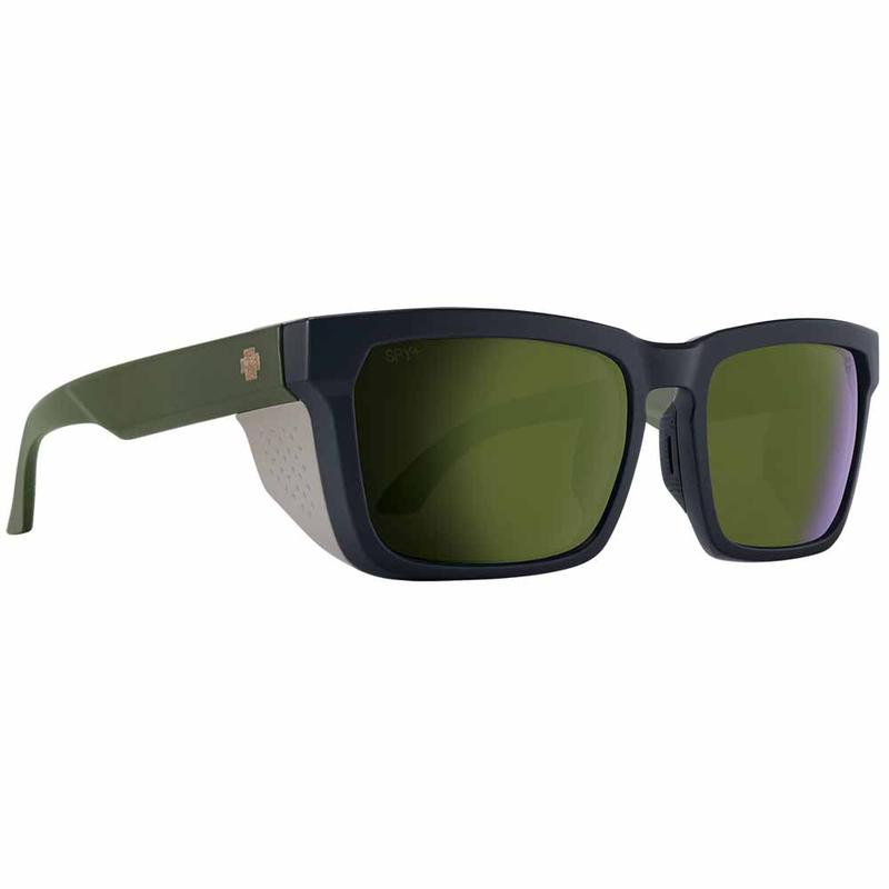 Spy Helm Tech Sunglasses Matte Dark Olive Matte Olive Happy Bronze Polar